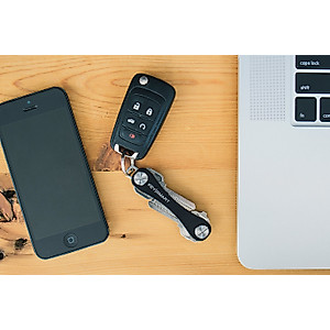 KeySmart Classic - Compact Key Holder and Keychain Organizer (up to 14 Keys) (Black)