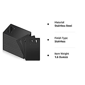 Newtay 60 Pcs Credit Card Bottle Opener Groomsmen Bridesmaid Wallet Bottle Opener Beer Wine Stainless Steel Bottle Opener for Wallet Pocket Party Wedding Favor, Black