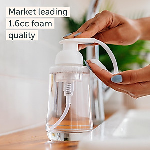 Tirtyl Foaming Replacement Pump Set - 2 Pack - 40mm (1.57”) Wide Rim (40/410 neck size) - Unique Matte Finish - High Rated 1.66c Foam Output for Maximum Foam (Matte White)