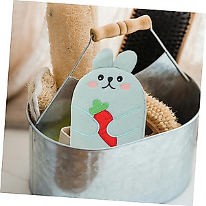 KOMBIUDA Exfoliating Gloves 2pcs Cartoon Bath Towel Loofah Hand Towel Plant Fibres Child Body Scrub Gloves