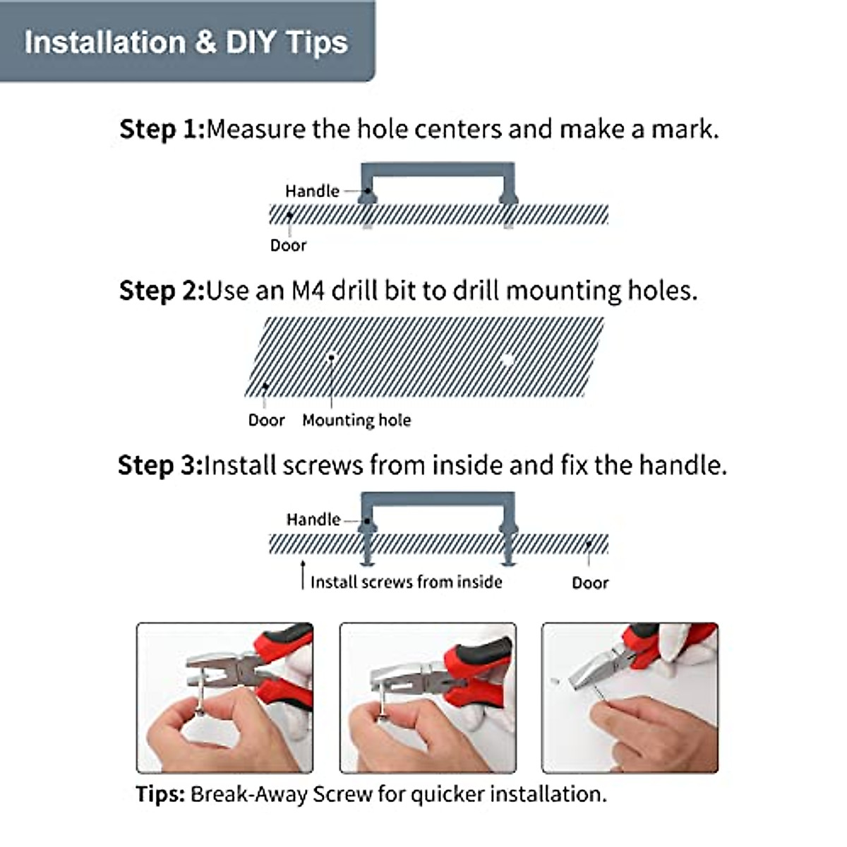 goldenwarm 5 Pack Brushed Gold Cabinet Handles 3-3/4 inch Drawer Pulls Hardware Pull for Kitchen Bathroom Cupboard Dresser