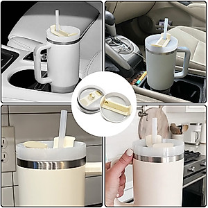 QWASZXTT Tumbler Lids, 40 oz Replacement lid Compatible with Stanley Quencher Travel Tumbler Cup Lids 2 Pcs