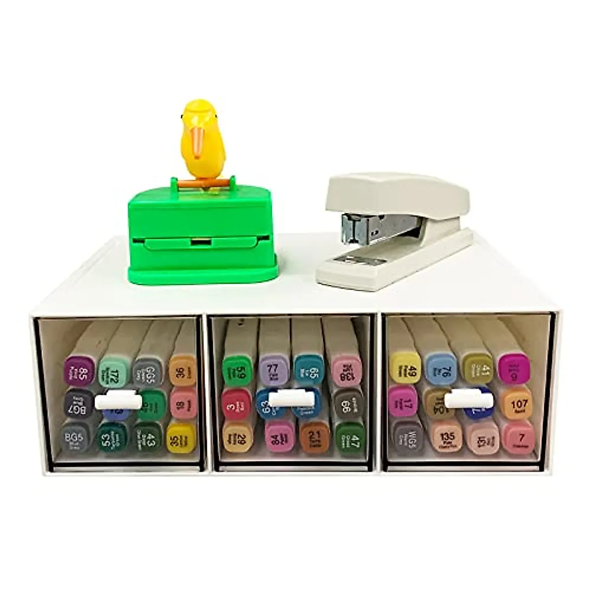 XINGWANG Desktop Stackable Drawer, Cosmetics Lipstick, Small Jewelry Storage Box, Sundries Storage (White)