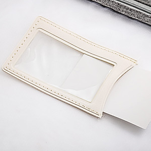 AVLA 4 Pack Student Book Pouches, A4 Mesh Zipper Bag with Handle, File Document Puzzle Bag with Name Card Pocket for Organizing Storage Board Games, School Office Appliances, Convenient to Carry