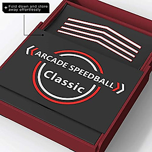 The Black Series Collapsible Retro-Style Speedball Game, Indoor and Outdoor Arcade Toy, Roll The Ball and Hit The Target, Easy Setup, Includes Scorecards and 5 Wooden Balls