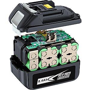 Simple Plus+ Replace for Makita 18V 8.4Ah LXT Lithium-ion Battery Real Capaticy MOLICELL INR-P42A Cell, Extra Long Runtime Compatible with Makita 18V LXT Power Tools and Chargers