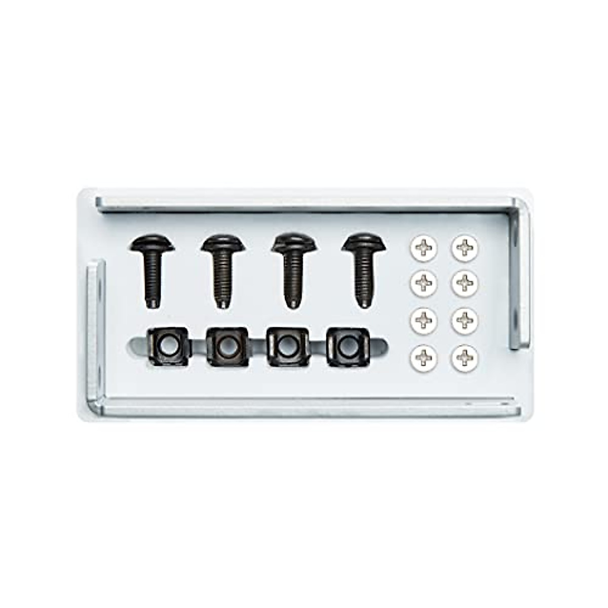 GeoLynx Silver Rack Mount Adapter Bracket Ear Kit for Ubiquiti US-8-150W UniFi Switch 8 Port | Edge Switch 8 Port with M6 Cage Nuts Screws & Hardware