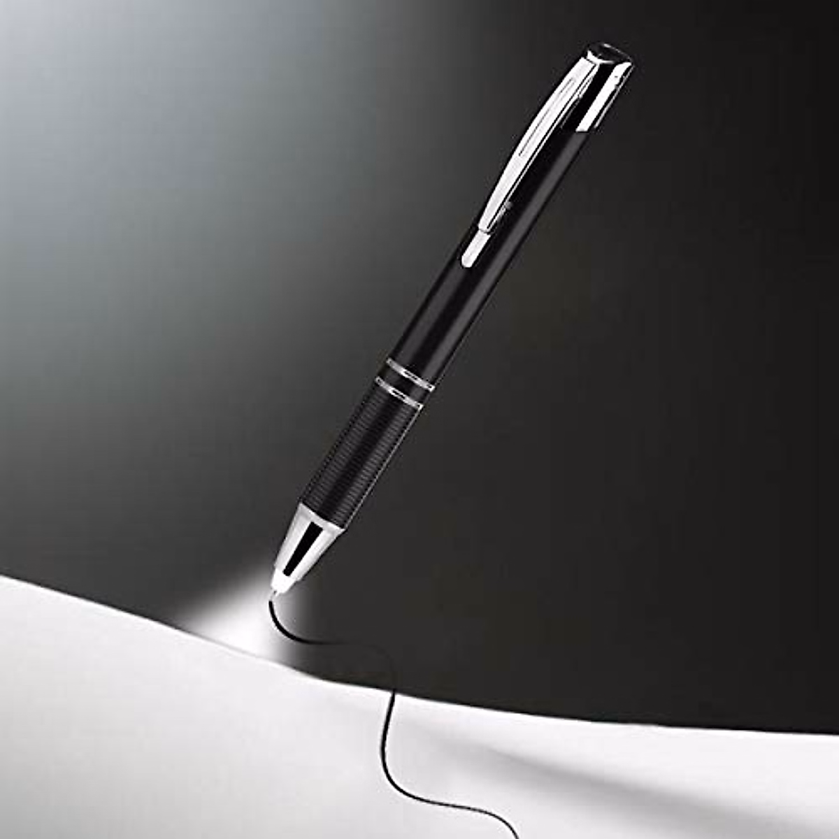 Penyeah Pen with Light, Pen Light Flashlight, Lighted Tip Pen Light for Nurses, LED Lighted Pen for Writing in The Dark 2pack - White