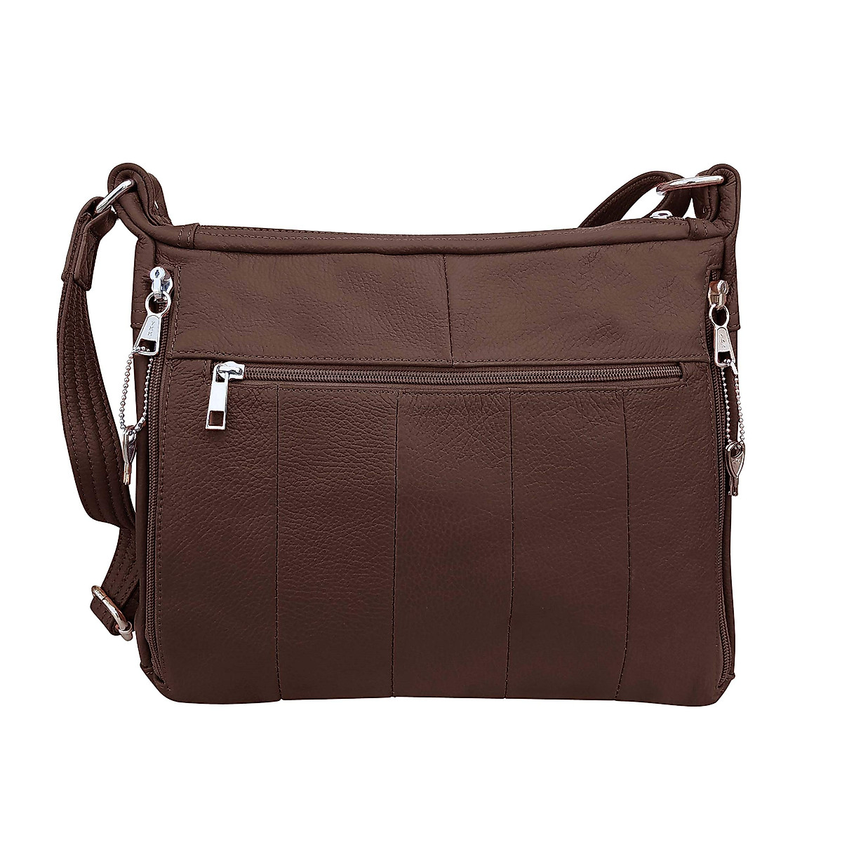 Brown Leather Concealed Carry Handbag Roma 7082