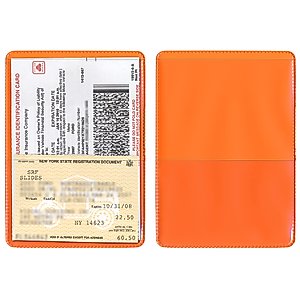 STORE SMART - Orange-Back Auto Insurance & ID Card Holders - 25 Pack - RFS20-O25