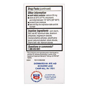 Rite Aid Antihistamine Allergy Relief with Diphenhydramine | Allergy Medicine | Easy-to-Swallow Small Tablet Size Allergy Relief | Common Cold & Respiratory Allergy Medication (200 Count)