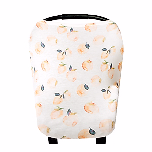 Copper Pearl Multi-Use Cover: Car Seat Covers, Nursing Cover, and Stroller Cover for Sun - Stretchy Fabric, All-Season Use, Stylish Designs, Easy Access for Moms - Caroline