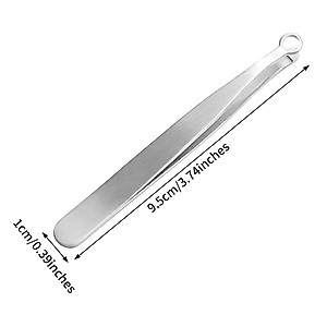 Universal Nose Hair Trimming Tweezers,Stainless steel Long Tweezers,Round Head Grooming Scissor Eyebrow Clippers Trimmer for Brow, Nasal