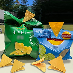 Cute and Funny Chip Clips Kitchen Food Storage Potato Chip Bag Closure Clips, Snacks Bag Sealer Sealing, Gift Set of 10, for Home Party Travel Housewarming Festival (Tortilla)