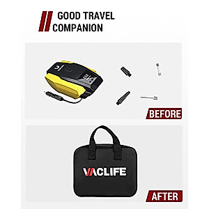 VacLife Tire Inflator Storage Bag - Air Compressor Portable Bag, Storage Bag for Air Pump for Car Tires, Carrying Case for Air Compressor for Car, Tire Pump Travel Bag, for VL701, VL708 & VL748