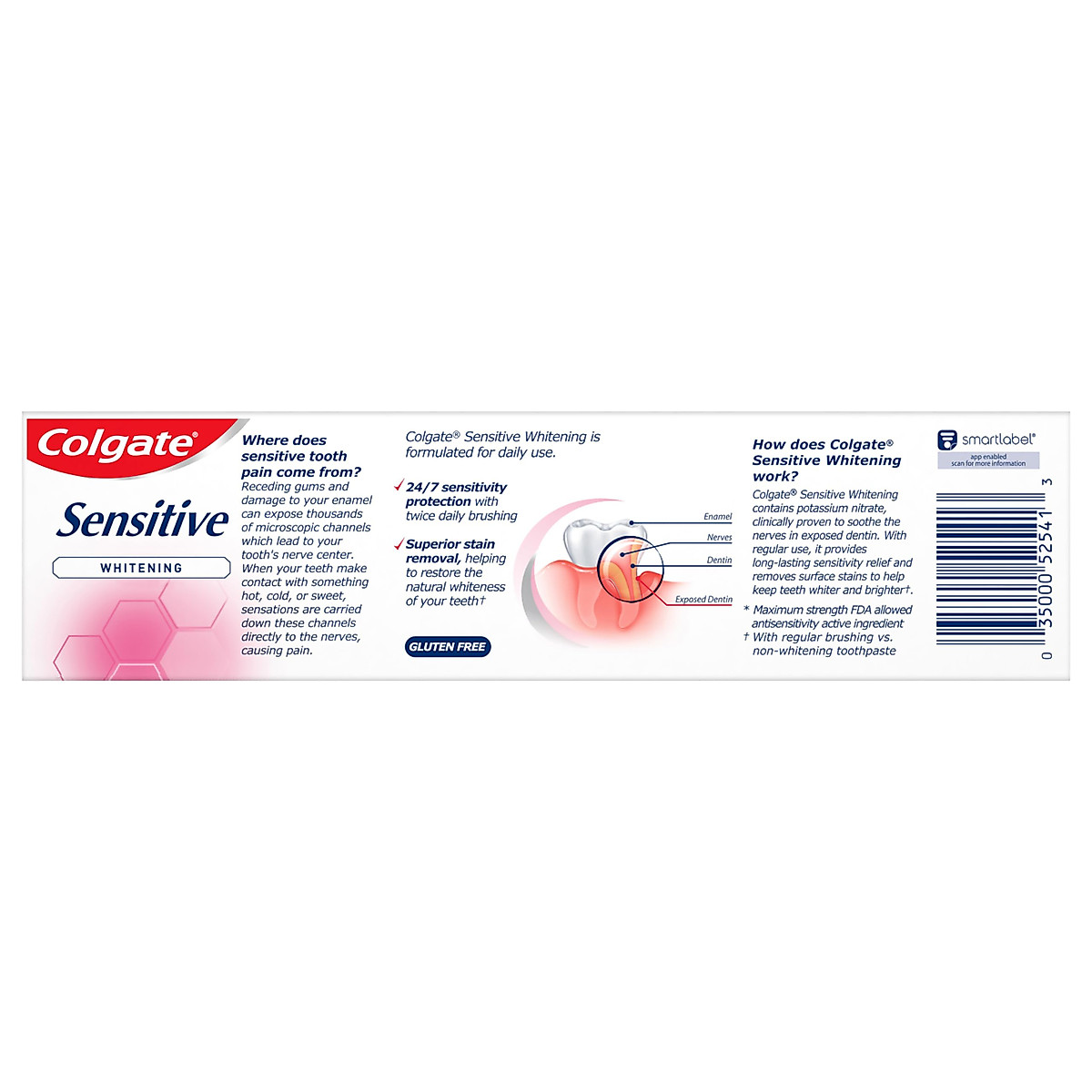 Colgate Sensitive Maximum Strength Sensitive Toothpaste, Plus Whitening and Fresh Stripe, 6 oz