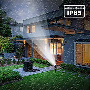 T-SUN Solar Spotlights, Outdoor LED Solar Lights, Waterproof Auto ON/Off Solar Wall Lights for Garden,Driveway, Pathway, Pool Area(White)