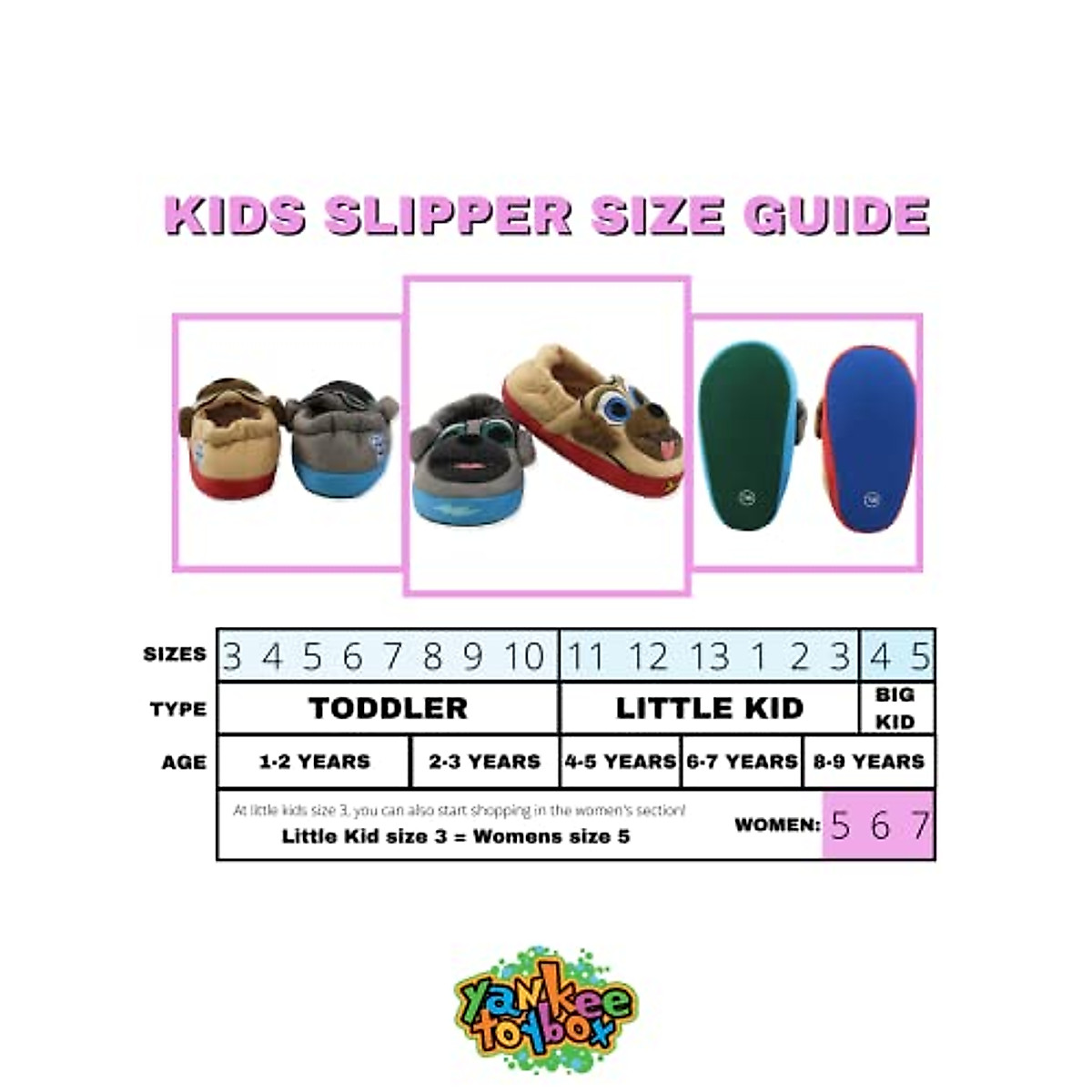 Disney Puppy Dog Pals Bingo Rolly Toddler Plush Aline Slippers with 3D Face (Gray/Tan, 7-8 M US Toddler)