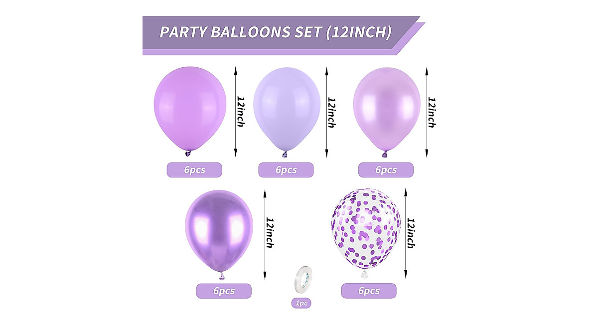 Vibrant Purple Party Balloons Set - Perfect for Celebrations