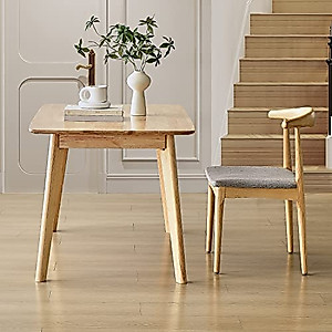 seonyou Solid Wood Kitchen Dining Table Mid Century Modern Wooden Dining Room Table Rectangular Kitchen Table Rustic Restaurant Table