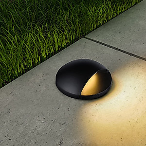 LEONLITE 6W Well Lights Landscape LED, Inground Lights Outdoor, Landscape Well Lighting, Low Voltage Landscape Light, IP67 Waterproof, Aluminum, 12-24V AC/DC, CRI90, 3000K Warm White, Black, Pack of 6