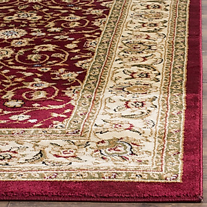 SAFAVIEH Lyndhurst Collection Area Rug - 9' x 12', Red & Ivory, Traditional Oriental Design, Non-Shedding & Easy Care, Ideal for High Traffic Areas in Living Room, Bedroom (LNH312A)