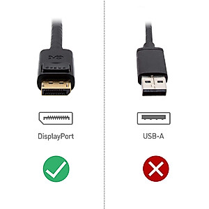Cable Matters 6 ft 32.4Gbps DisplayPort Cable 1.4, Support 8K 60Hz, 4K 240Hz DisplayPort 1.4 Cable with FreeSync, G-SYNC and HDR for Gaming Monitor, PC, RTX 4080/4090, RX 6800/6900