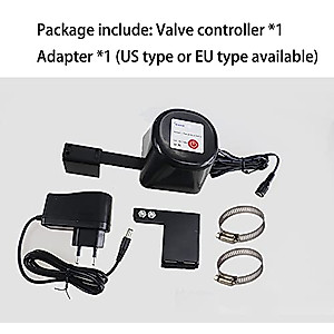 UJV Ufairy WiFi 3rd Generation Smart Water Valve Shutoff Manipulator Domotique Valve Controller Compatible with Alexa Google No Hub Required Black 31x15x75cm GR-W-105