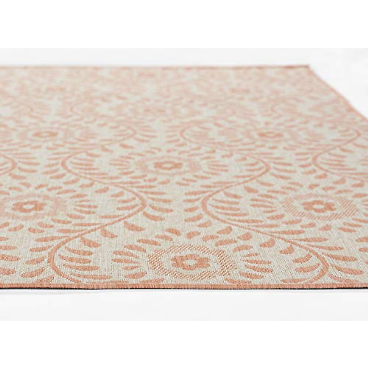 Momeni Riviera Transitional Indoor/Outdoor Area Rug, Coral, 5'3" X 7'