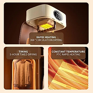 Portable Clothes Dryer, Compact Folding Electric Dryer for Small Spaces, Apartments, Travel, Dorms, RVs-Quick Drying Machine- Timer Settings.