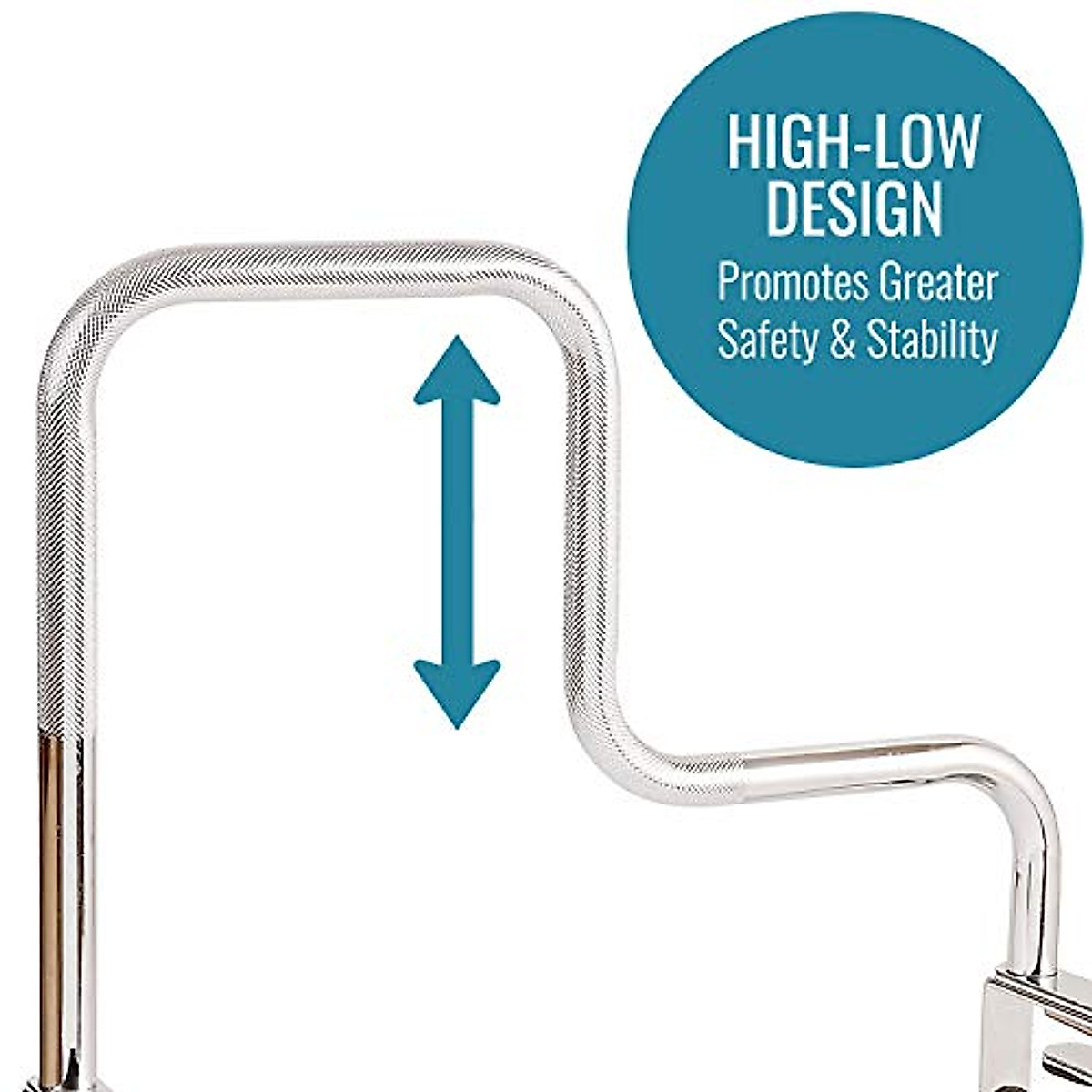 DMI Grab Bar Tub and Shower Handle, Bathtub Grab Bar, Safety Rail, For Safety and Stability, Rust Resistant, Chrome