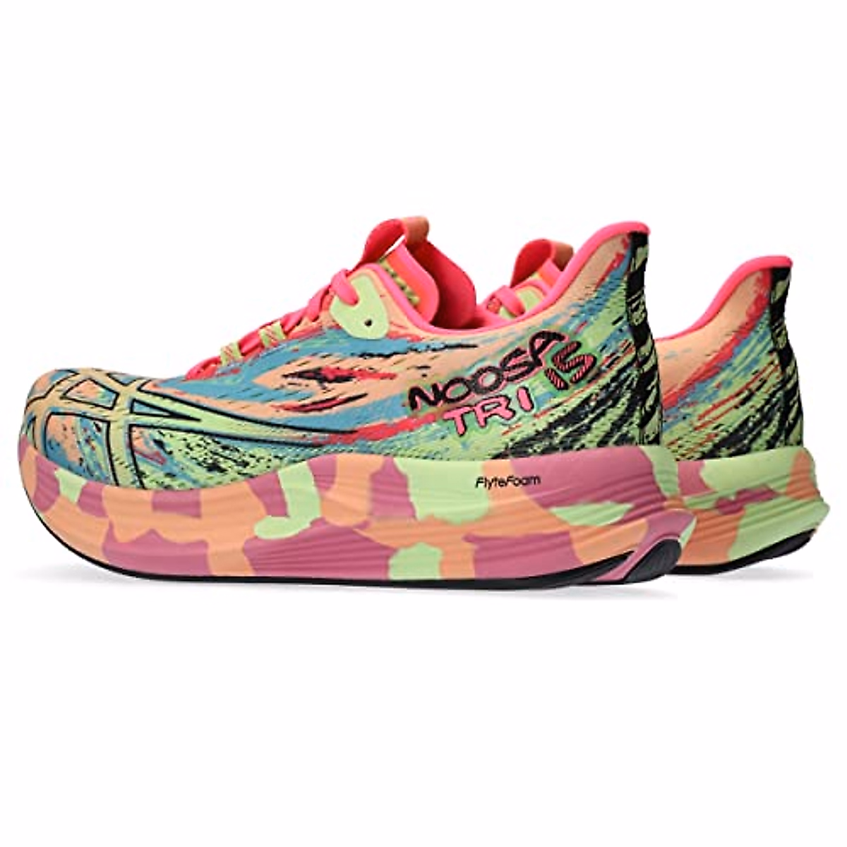 ASICS Women's Noosa TRI 15 Running Shoes, 8.5, Summer Dune/Lime Green