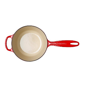 Le Creuset 8 Piece Multi-Purpose Enameled Cast Iron with SS Knobs, Stoneware, and Toughened Nonstick PRO Fry Pan Complete Cookware Set - Cerise