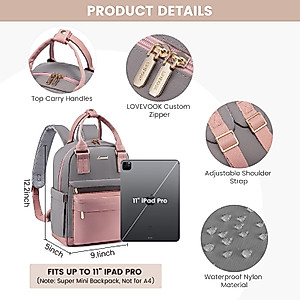 LOVEVOOK Mini Backpack for Women Stylish Waterproof Backpack Purse with USB Port, Cute Bookbag for College School Travel