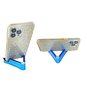 JBGold Foldable Aluminum Cell Phone Holder Stand for Desk (Silver) Portable Phone Stand