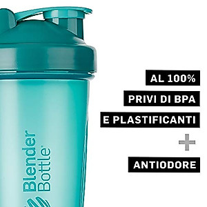 Blender Bottle Classic Shaker cup/Diet Shaker/Protein Shaker with Blenderball / 820ml - teal