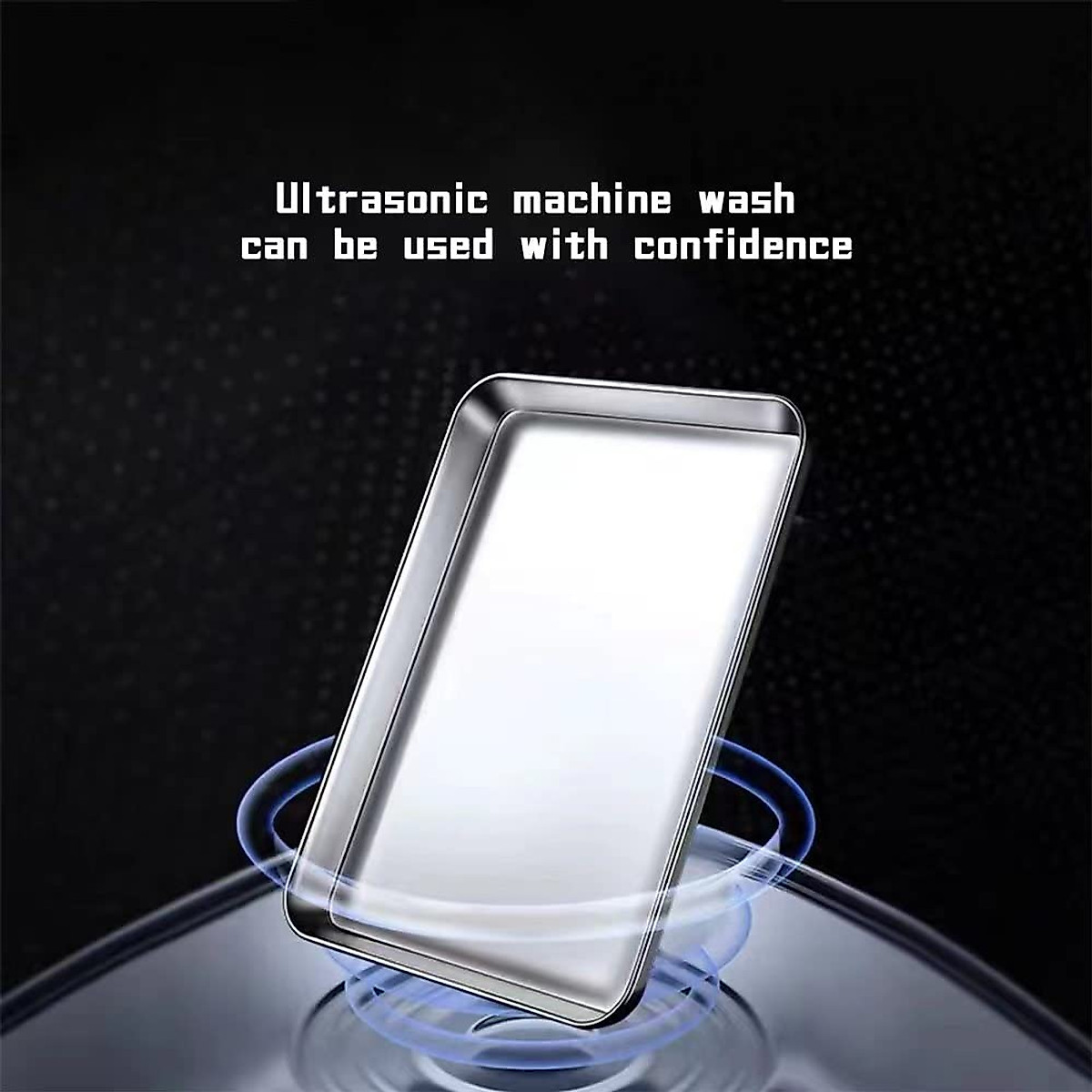 N&S AMOCWJ Food Grade Cookie Sheet with Wire Rack, Half Baking Pan for Oven Cooking, Stainless Steel Rimmed Tray Cooling Roasting Broiling Bacon Meat Steak - Dishwasher Safe (XL), Silver