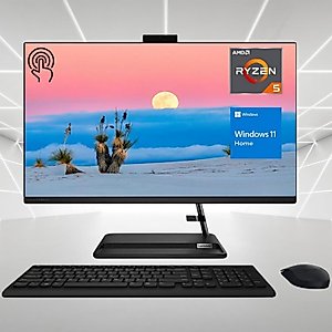 Lenovo IdeaCentre AIO 3 All-in-One, 27" FHD Touchscreen, AMD Ryzen 5 7530U Processor (Beats i7-11700H), 32GB RAM, 2TB SSD, HDMI, RJ45, Wi-Fi 6, Wireless KB & Mouse, Windows 11 Home