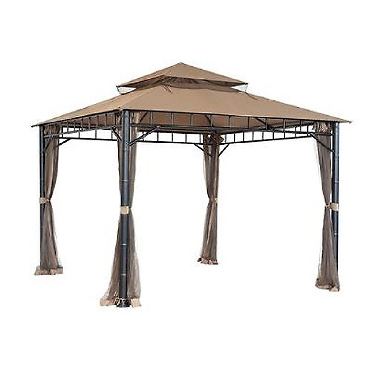 Garden Winds Tiki Steel Gazebo Replacement Canopy Top Cover - RipLock 350