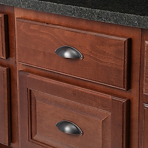 Amerock | Cabinet Cup Pull | Oil Rubbed Bronze | 2-1/2 inch (64 mm) Center to Center | Cup Pulls | 1 Pack | Drawer Pull | Drawer Handle | Cabinet Hardware