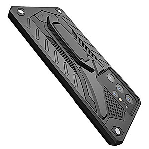 Kitoo Designed for Samsung Galaxy S21 Ultra Case with Kickstand 5G, Military Grade 12ft. Drop Tested - Black