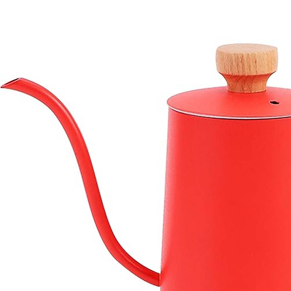 MagiDeal Coffee Tea Pot Gooseneck Kettle, Stainless Steel Long Narrow Spout Drip Coffee Kettle, Pour over Coffee Kettle for Cafe, Bar, Barista Gift, red