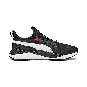 PUMA Mens Pacer Future Sneaker, PUMA Mens Black-PUMA Mens White-For All Time Red, 10