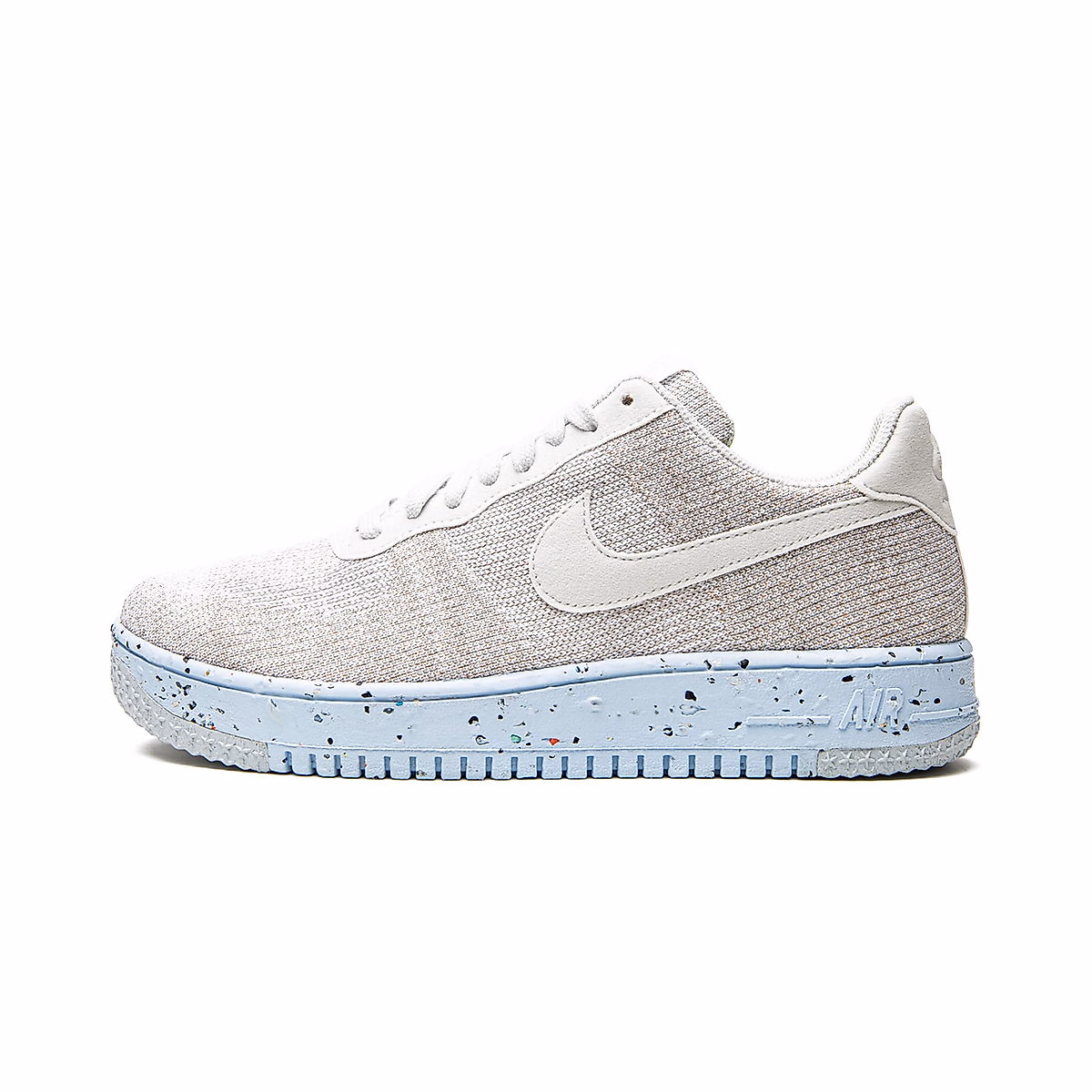 Nike Men's Air Force 1 Crater Flyknit Basketball Shoes, White/Photon Dust, 8.5