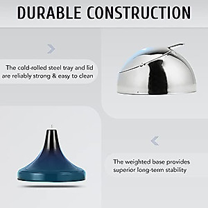 CO-Z Adjustable Ashtray, Smokeless Odorless Indoor Outdoor Floor Standing Ash Tray with Lid for Home Patio Cigarettes Ash Butt Disposal, Windproof Balcony Ashtray in 20", 27.5", 35" Heights, Black