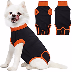 iBuddy Dog Surgical Recovery Suit, Professional Pet Recovery Shirt Dog Abdominal Wounds Bandages for Male Female，Anti Licking Breathable Dog Shirt