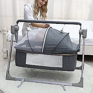 Electric Baby Swing,baby rocker,Rocking Chair Electric Cradle Baby Swing Bed,Adjustable Bedside Cribs,Automatic Rocking Recliner Crib Basket, Baby Safe Bed,Best Baby Bed For Infant Newborn Unisex