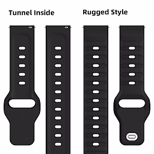 Rugged Bands Compatible with Samsung Galaxy Watch 5 Band 40mm 44mm, Galaxy Watch 5 Pro Band 45mm, 20mm Soft Silicone Sport Replacement Strap for Women Men, Lime