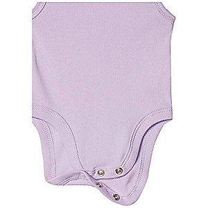 Amazon Essentials Baby Girls' Sleeveless Bodysuits, Pack of 6, Pink/Purple/Aqua Blue, 12 Months