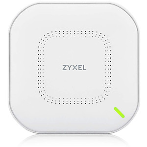 Zyxel True WiFi 6 AX3000 Multi-Gigabit Business Access Point | 2.5G Uplink & 1 GbE Passthrough | Mesh, Seamless Roaming, Captive Portal | Hybrid Cloud | POE+ Support | AC Adapter Included | NWA210AX